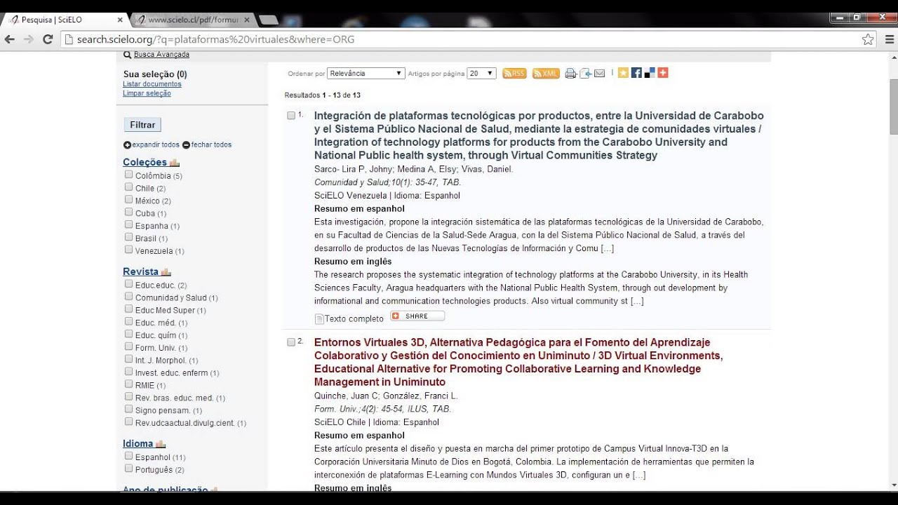 Tutorial ingreso a biblioteca virtual Scielo - YouTube