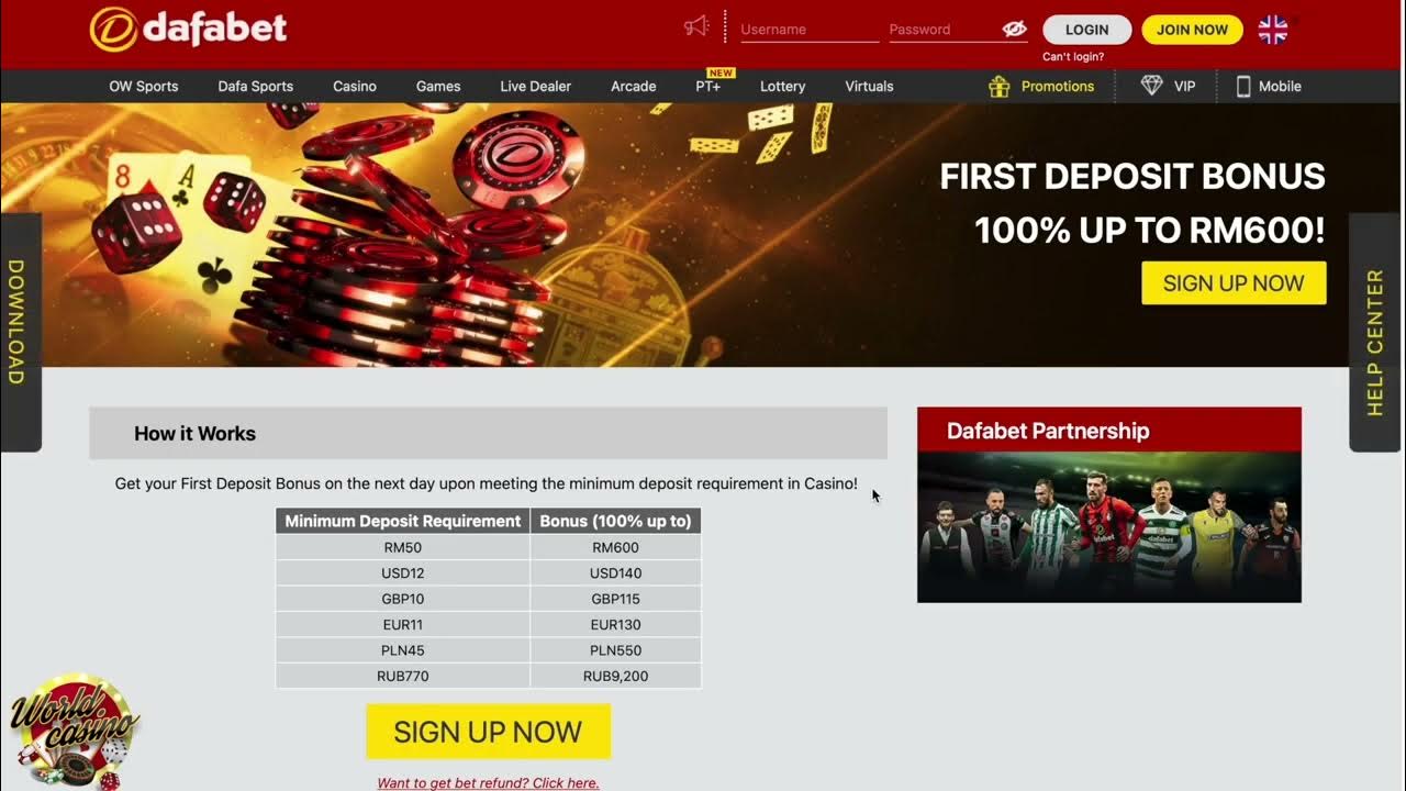 DafaBet - review of Asian online casino | Bonus up to $140 | How to play games - YouTube