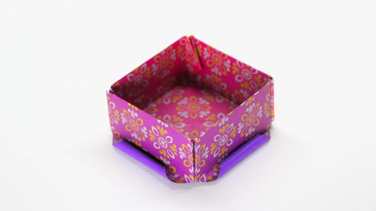 origami box simple (ORIGAMI SONG) - YouTube
