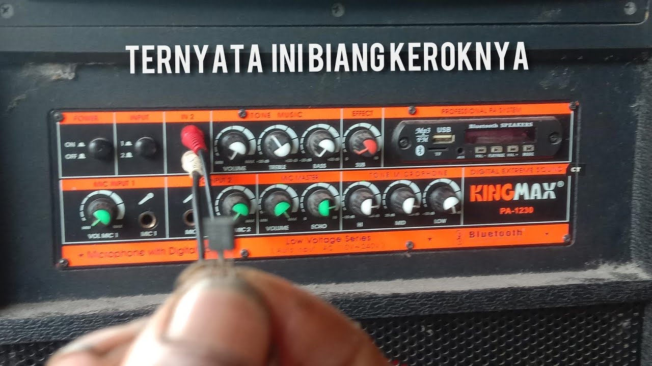 servis regulator speaker aktif kingmax mati total - YouTube