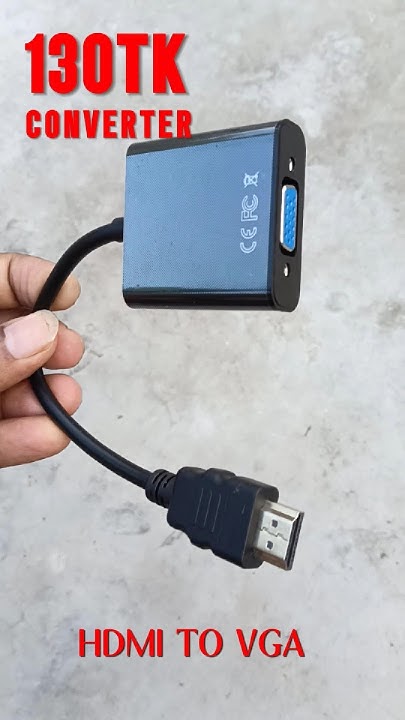 HDMI to VGA Converter Adapter Setup with laptop and old VGA Monitor #connector #converter #hdmi ...