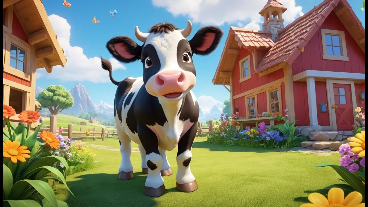 Baby Cow Say Moo Moo Moo | Fun Farm Animal Song for Kids | Moo Rhyme ...
