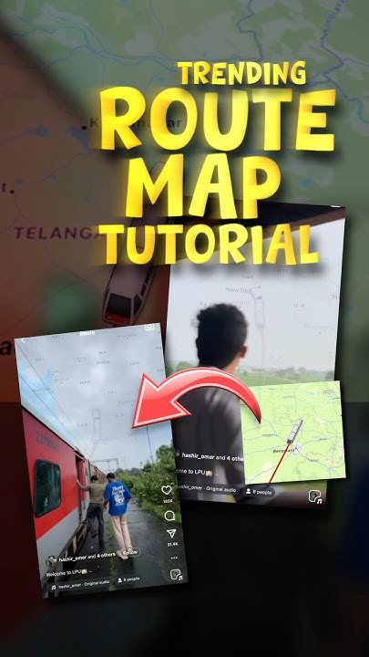 NEW TRENDING REELS ROUTE MAP EFFECT TUTORIAL | TRAVEL REELS VIDEO EDITING | REELS TRENDING ...