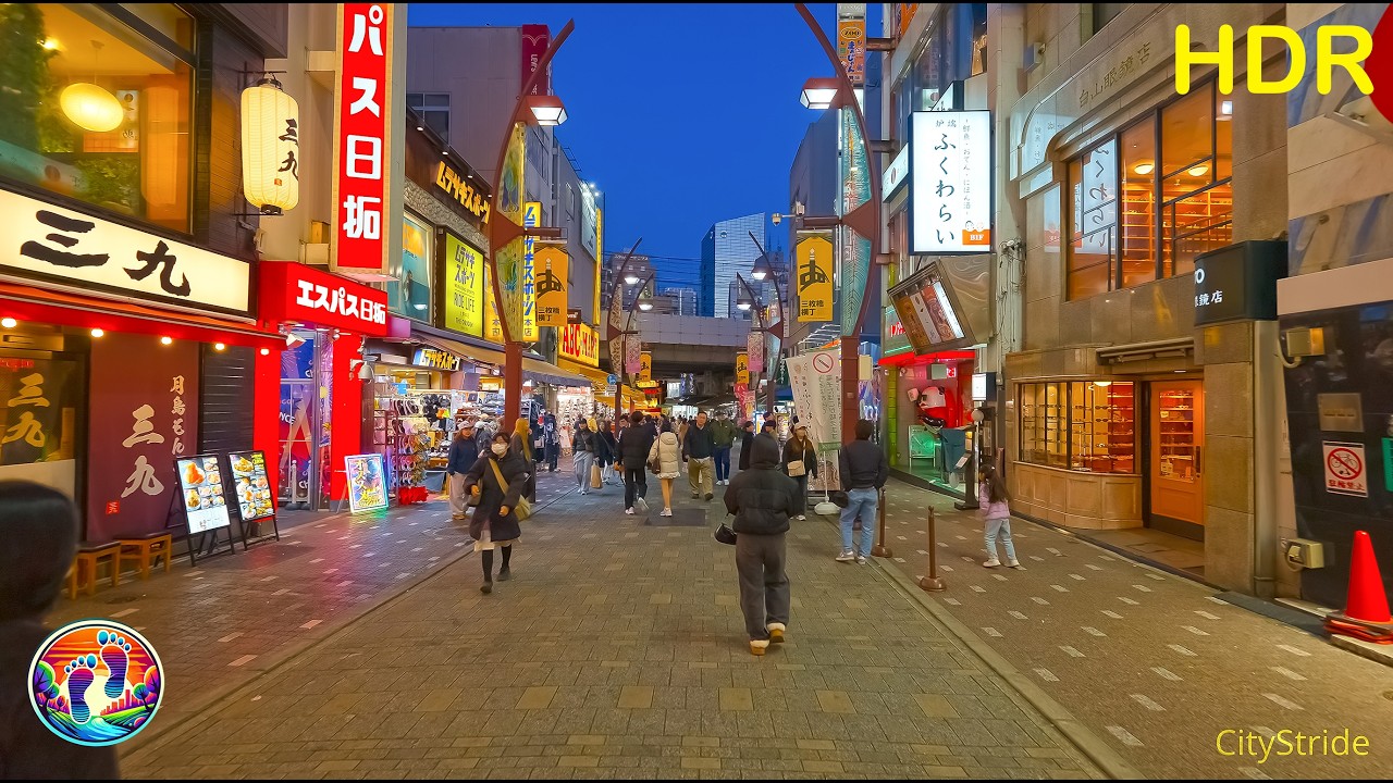 Tokyo Ameyoko Night Walking Tour アメ横 | Ueno Street Market • 4K HDR ...