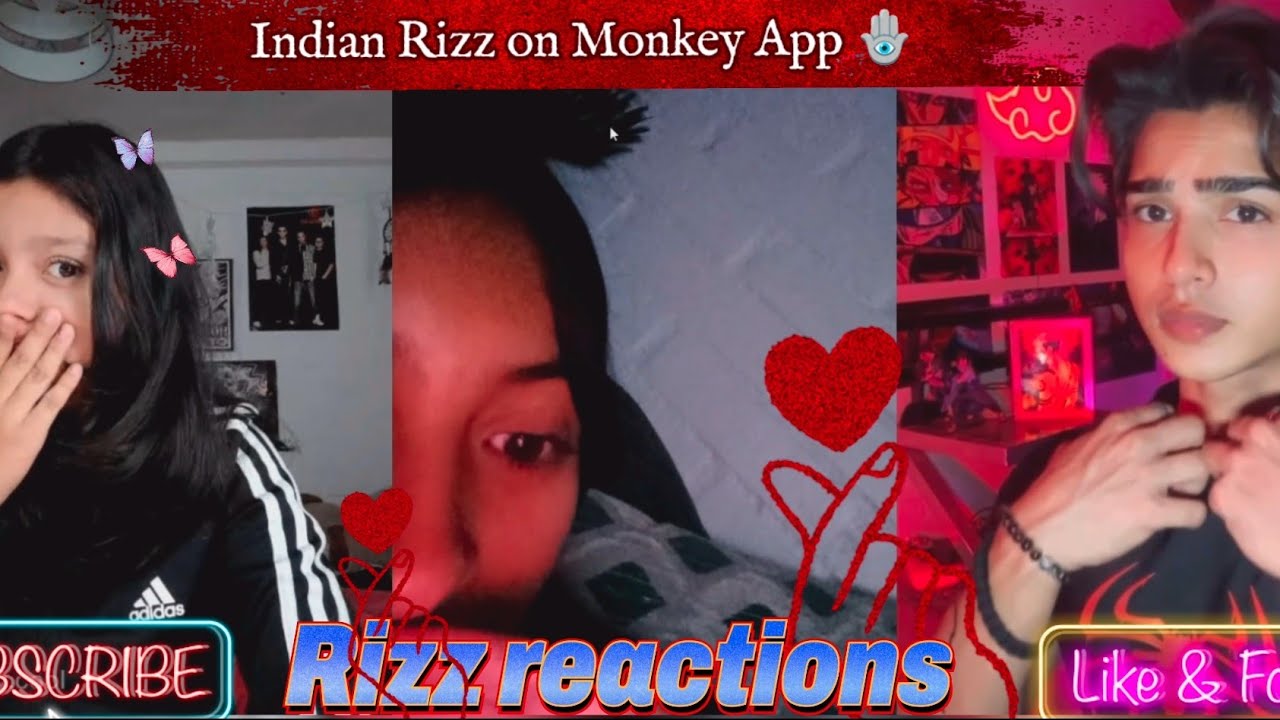 Indian Rizz on Monkey App🫡 Rizz reactions | ome TV Rizz #omegle # ...