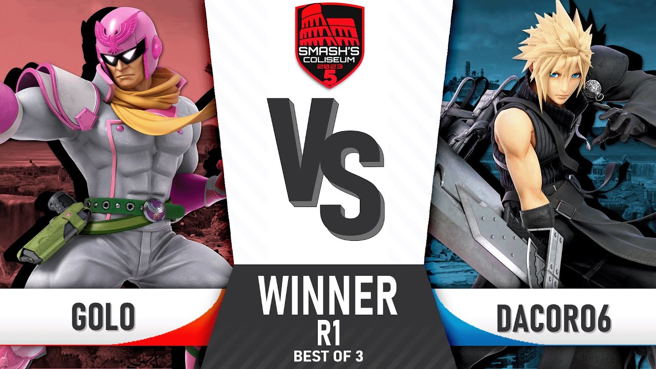 Golo (Captain Falcon) VS Dacoro (Cloud) Winners R1, Smash Coliseum 2023#5 - YouTube