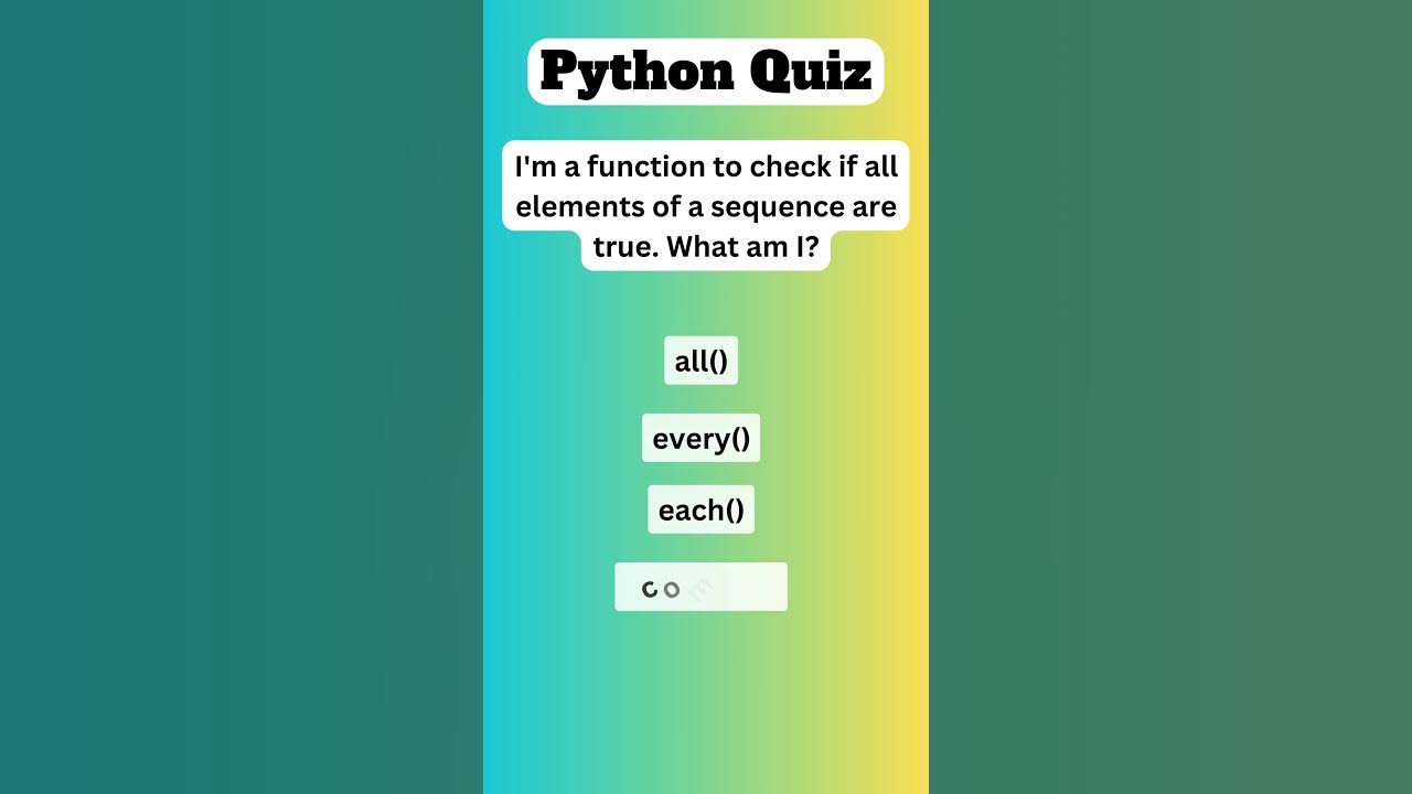 Python Quiz Youtubeshorts Python Quiz Python101 Coding Testyourknowledge