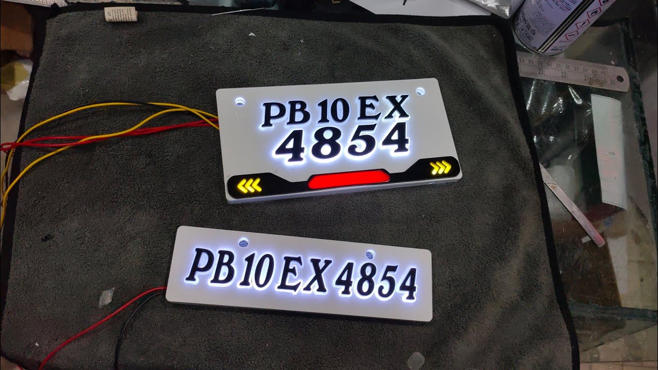 New LED number plate white colour with indicator feature brake light ...