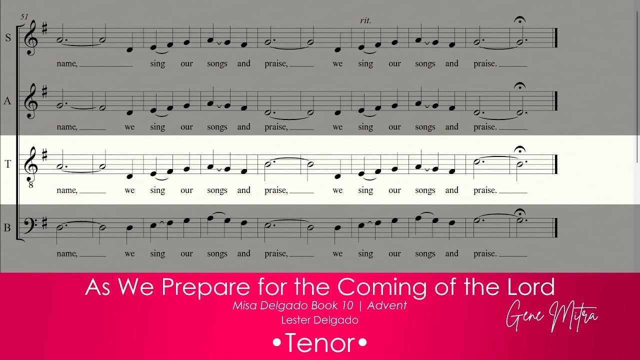 As We Prepare for the Coming of the Lord | Lester Delgado • Tenor - YouTube