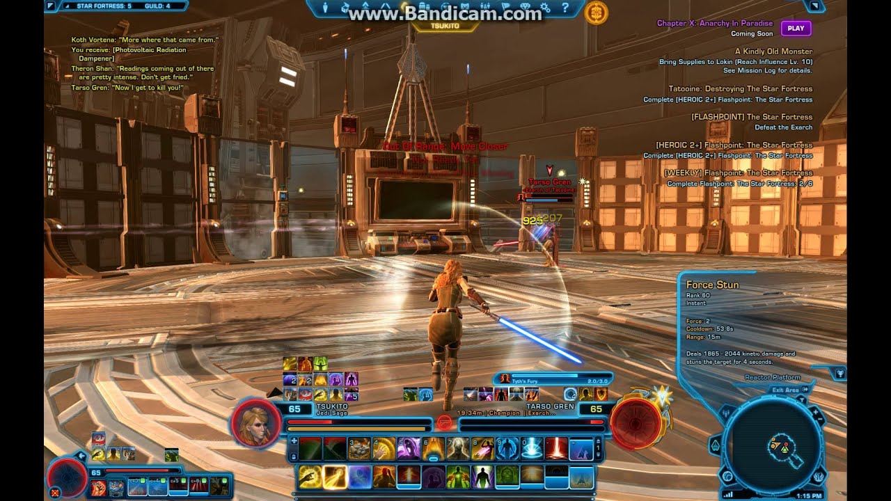 Swtor - Jedi Consular - Tarso Gren - Star Fortress - YouTube