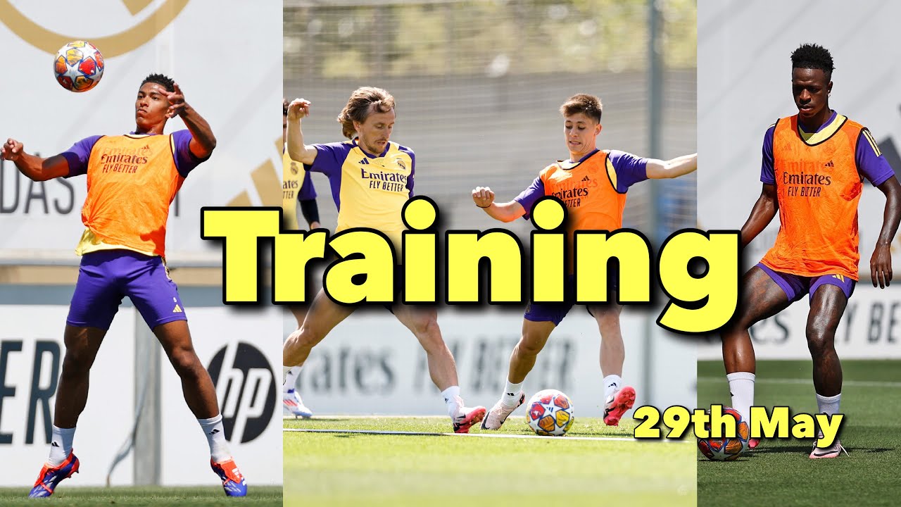 Real Madrid Training 29th May: Arda Güler, Vini Jr, Bellingham | Work ...