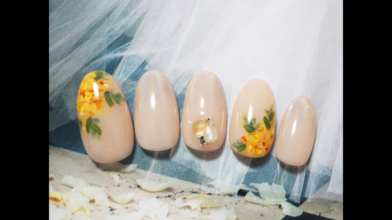 【How to】Mimosa nail - YouTube