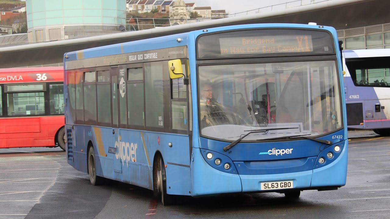 First Cymru Enviro 300 (67432 SL63 GBO ) working the X1 to Swansea ...