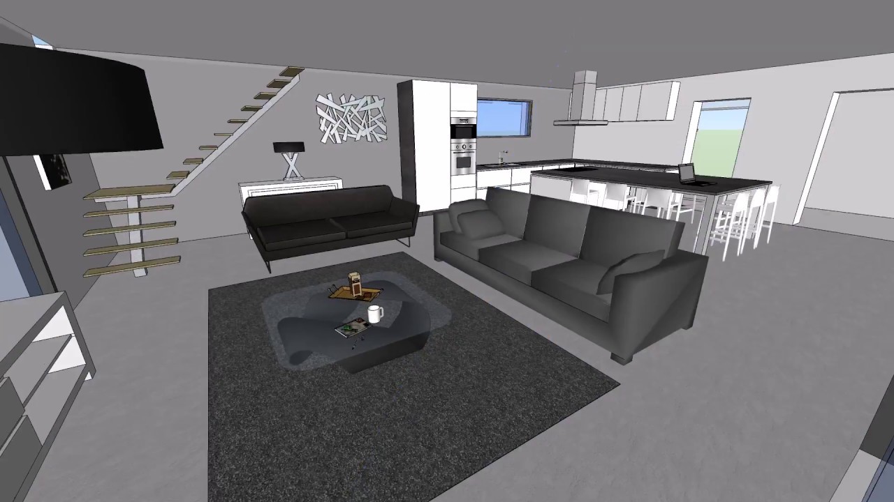Maison Duluc V 1.0 (sketchup 2017) - YouTube