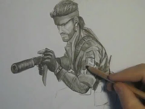 Drawing Snake aka Big Boss from Metal Gear Solid 3 Snake Eater - YouTube