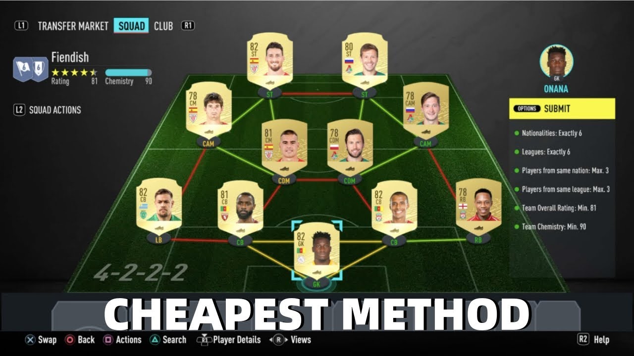 Fifa 20 Fiendish Sbc Cheapest Method No Loyalty Youtube