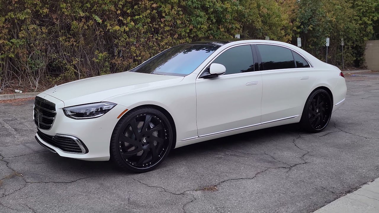 2021 Mercedes S580 Walkaround 24 Inch Forgiato wheels W223 4k - YouTube