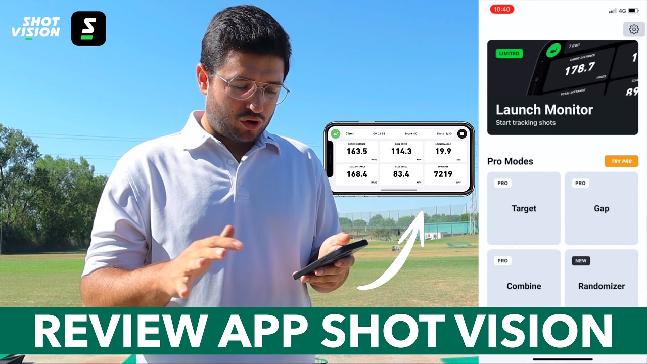 Review App SHOT VISION (datos de golf) y COMPARACIÓN con el Mevo - YouTube
