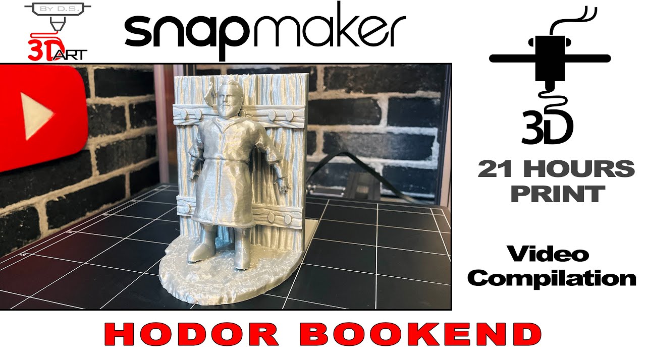 3D Printer Time Lapse - Hodor Bookend - YouTube