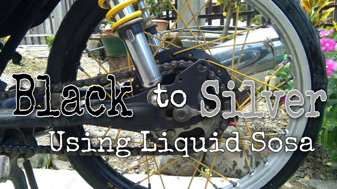 Color removed using liquid sosa | Alloy Rim Black to Silver | Tmx 155 ...