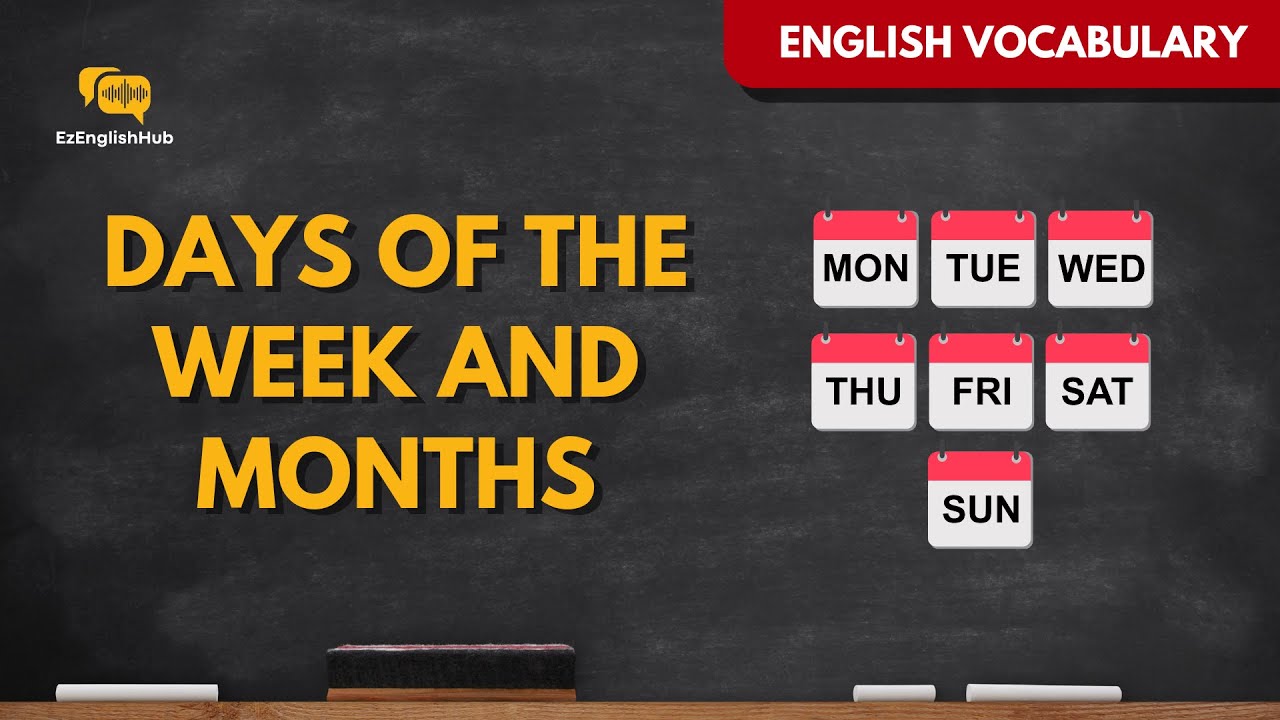 Basic English Vocabulary for Beginners | Days of the week and months ...