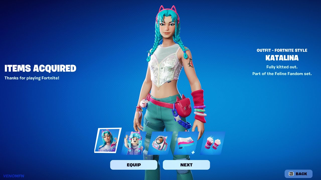 Katalina Fortnite Chapter 5 Season 4 PS Plus Starter Pack - YouTube