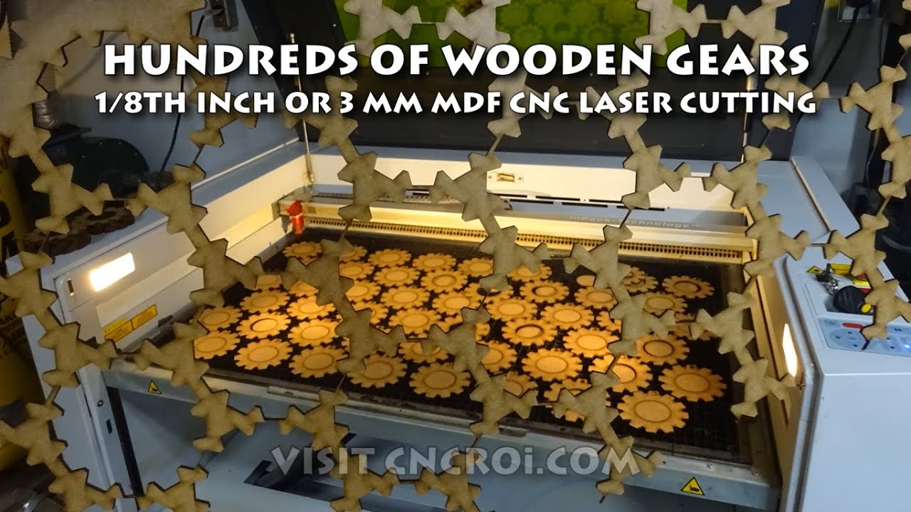 Hundreds of Custom Wooden Gears: 1/8th inch or 3 mm MDF CNC Laser ...