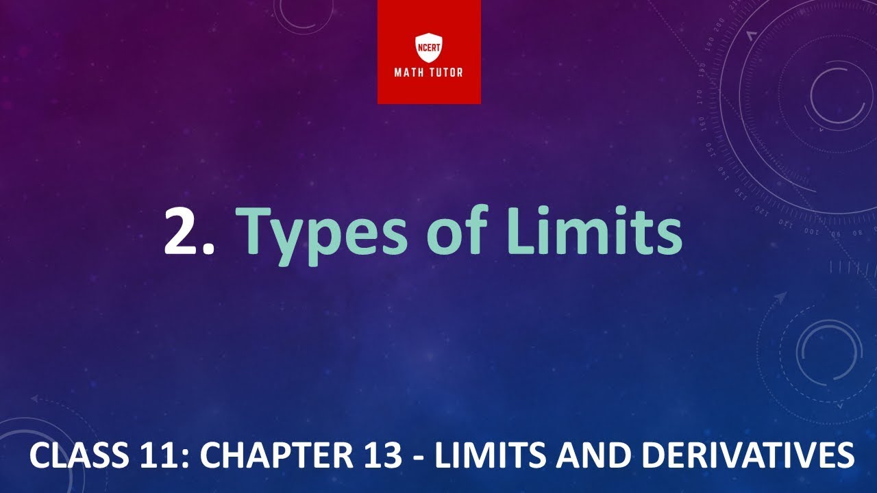2. Class 11: Chapter 13 - Limits and Derivatives: Types of Limits - YouTube