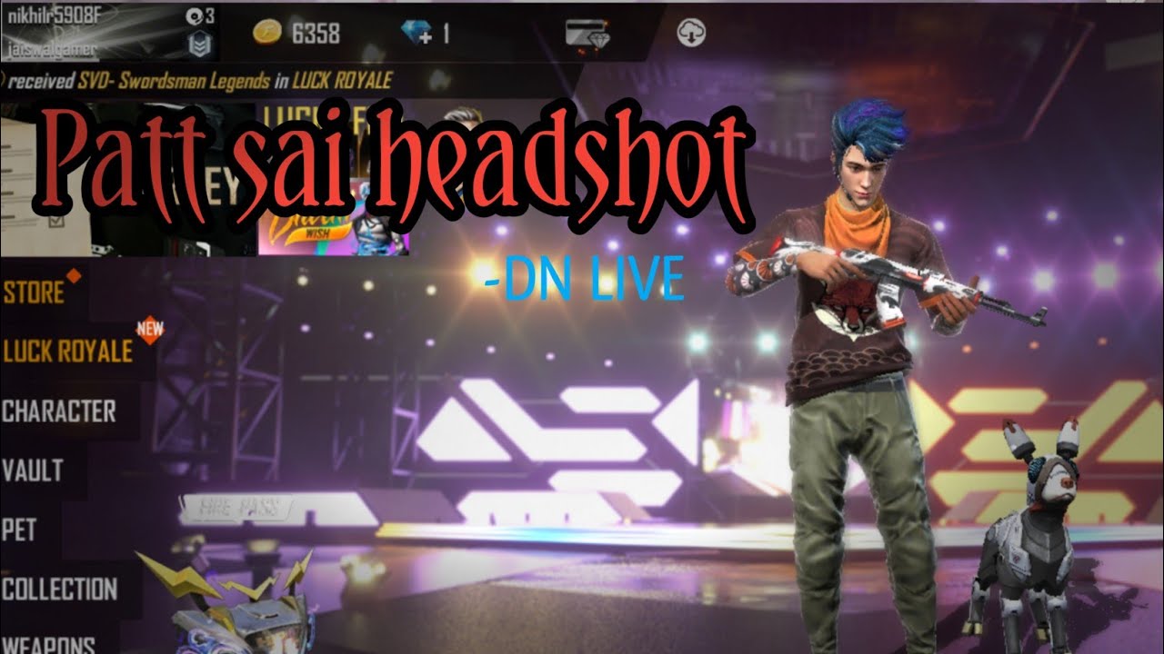 Patt sai headshot//Shot Higlight//Free Fire//DN LIVE. - YouTube