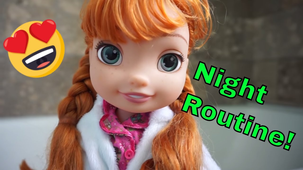 Frozen Elsa And Anna Night Routine! - YouTube
