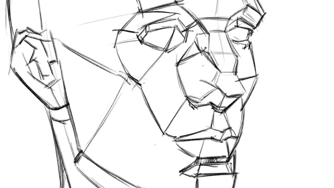 Art Practice 010 | Drawing Classic Asaro Head 3/4 - YouTube