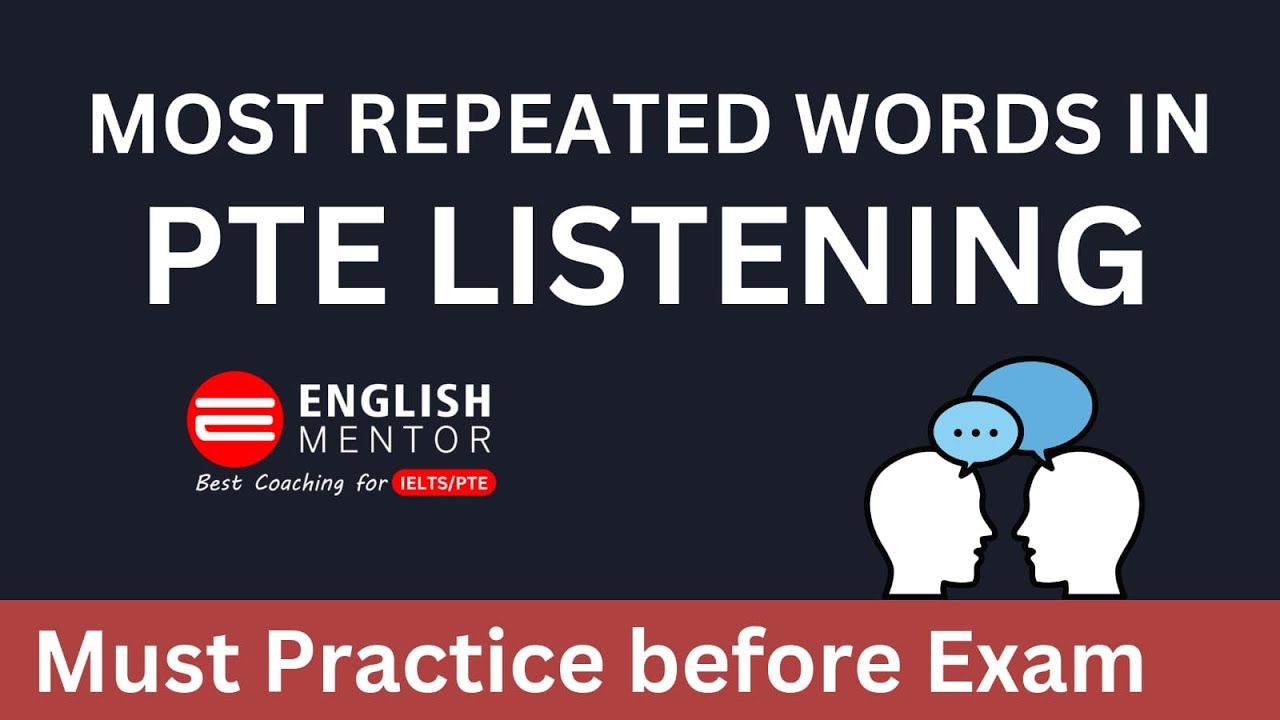 Most Repeated words in PTE Listening - YouTube