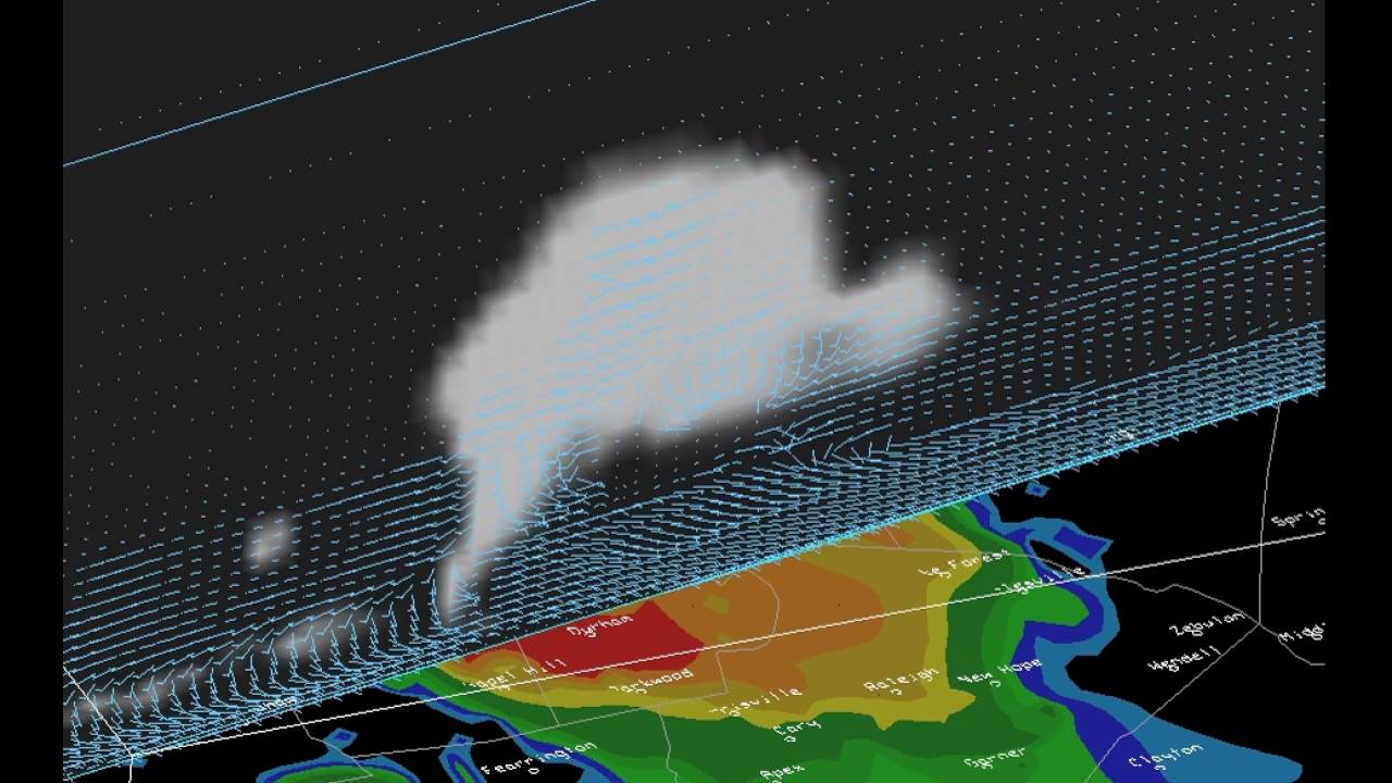 Simulation of a thunderstorm - YouTube