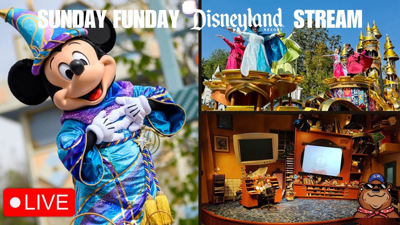🔴 Live: Sunday Funday Stream at Disneyland - Animation Academy & Magic ...