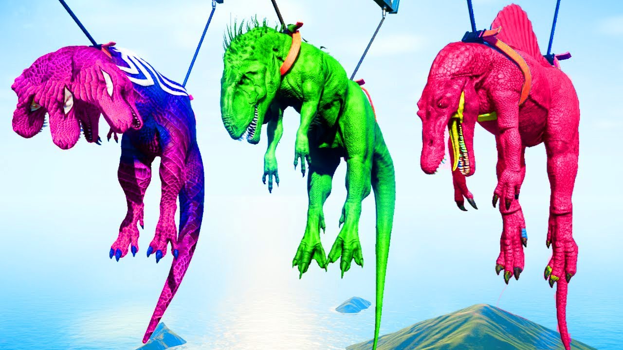 Dinosaur Tyrannosaurus Rex Color Pack vs IRex Dino Color Jurassic World ...