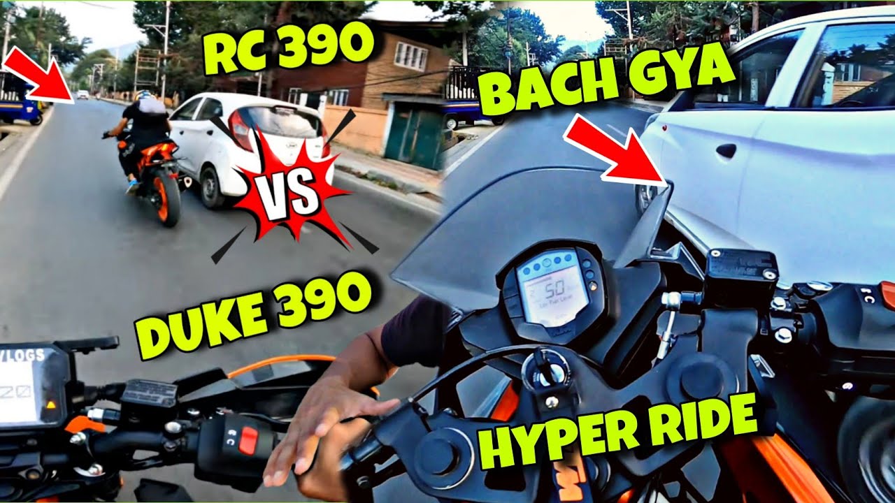 Hyper Ride in Traffic | Ktm Duke 390 ⚡ vs Ktm Rc 390 | Crazy Close ...
