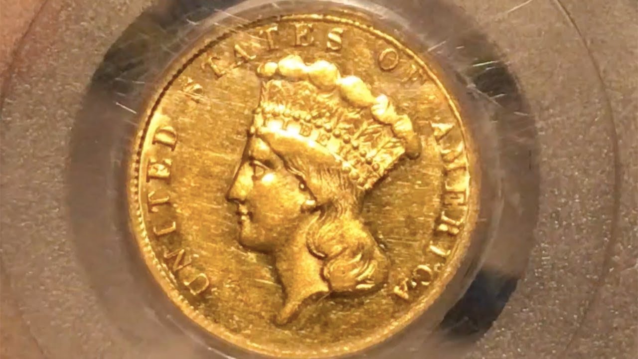 1874 U.S. 3 Dollar Gold Coin • AU 55 • Values, Information, Mintage ...