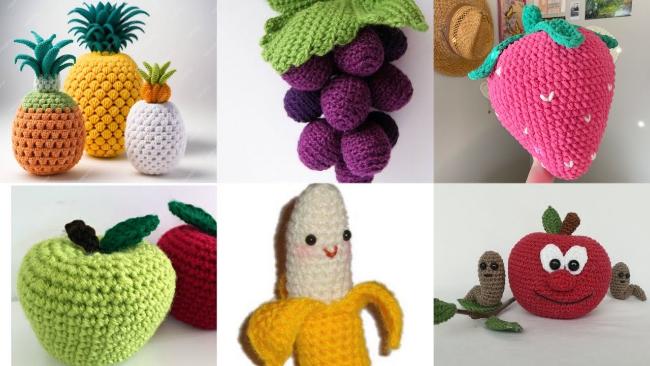 amazing crochet fruit idea/ hand kentted crochet fruit pettran designs ...