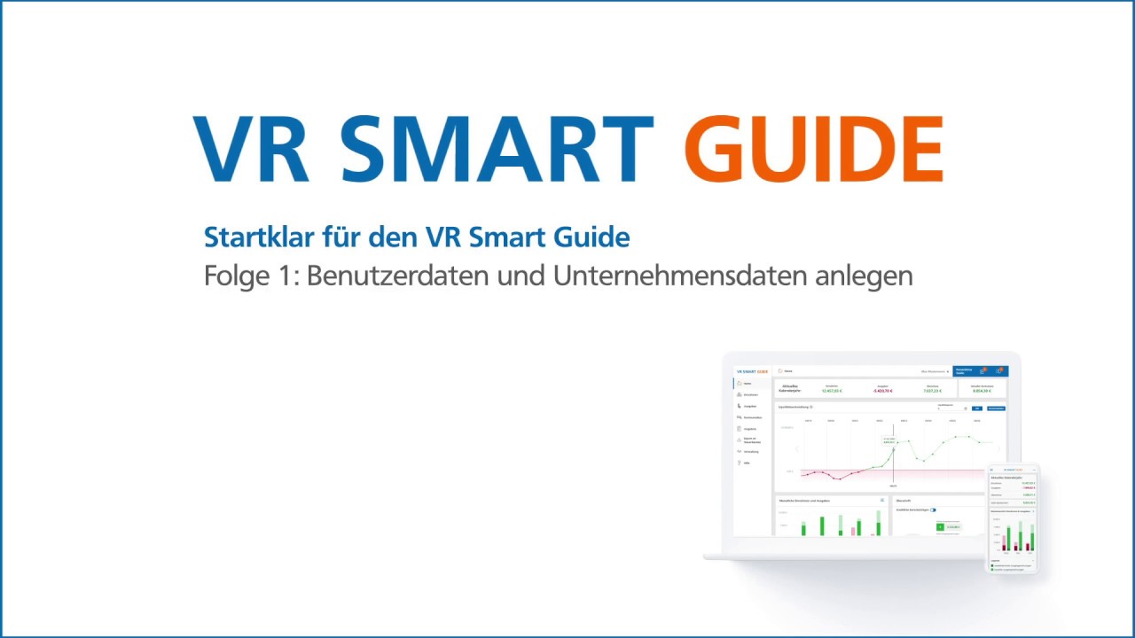 VR Smart Guide - So geht's! Benutzerdaten und Unternehmensdaten anlegen. Onboarding Folge 1 ...
