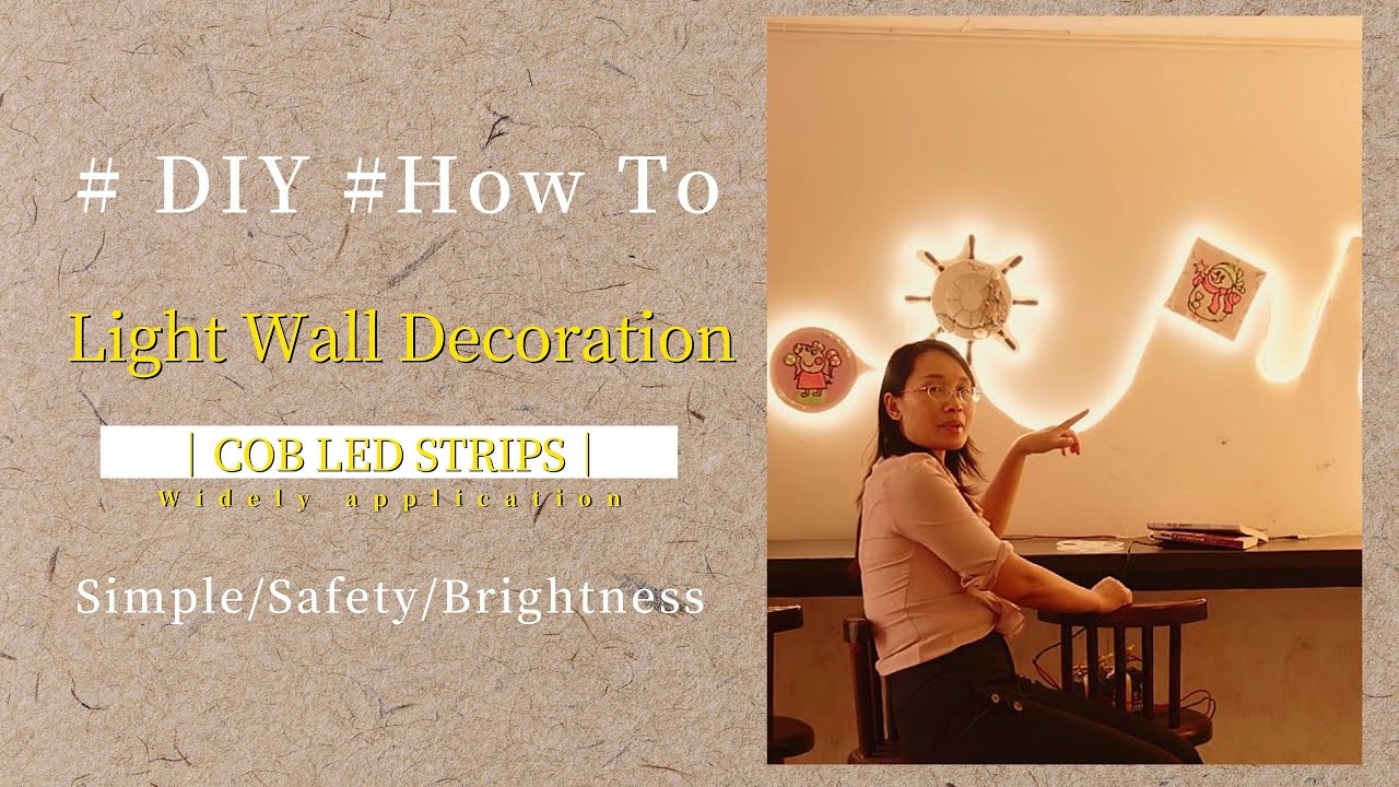 Wall art light with led strips - YouTube