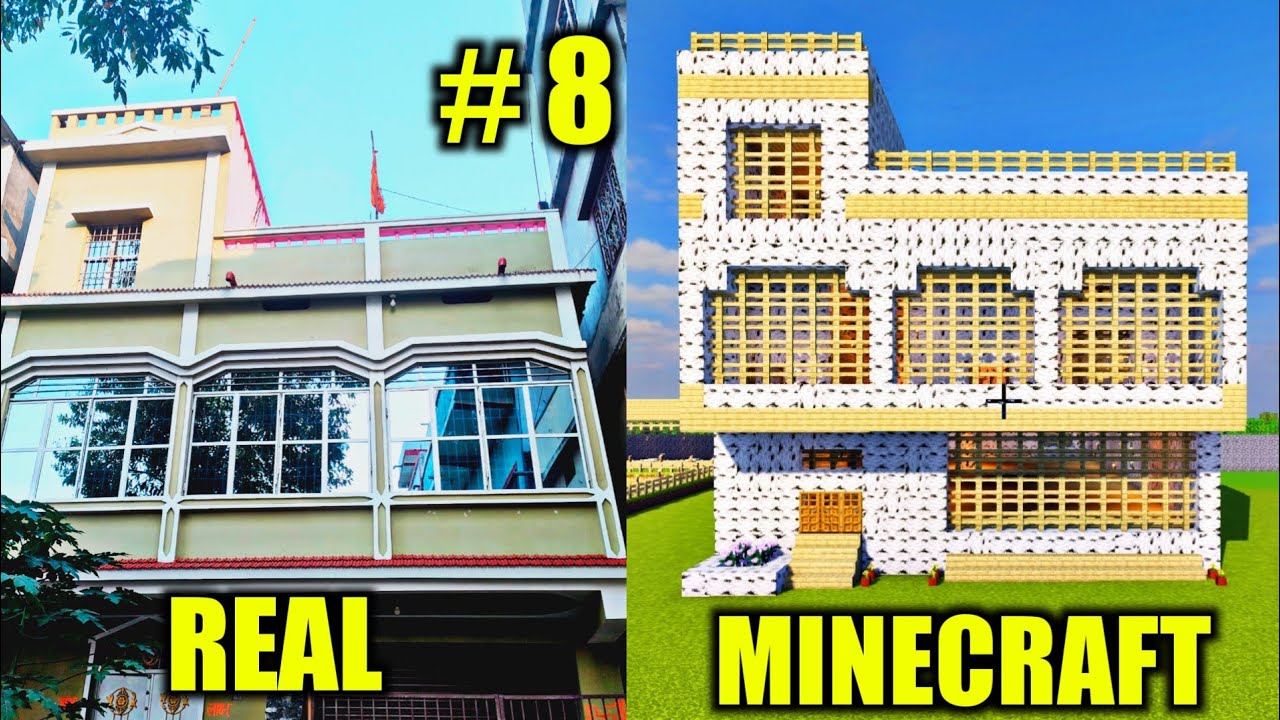 I MADE MY REAL HOUSE IN MINECRAFT SURVIVAL EPISODE 8 - YouTube