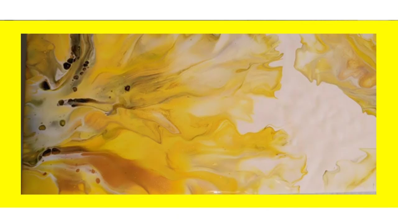 Acrylic Pouring Dutch Pour 50 Shades of Yellow #132 - YouTube