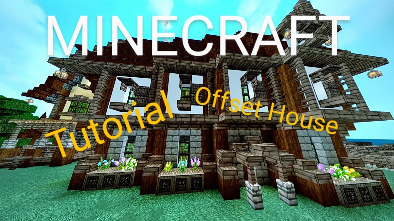 Minecraft Offset House Tutorial.Forge medieval fantasy textures.Amazing.Must see. - YouTube