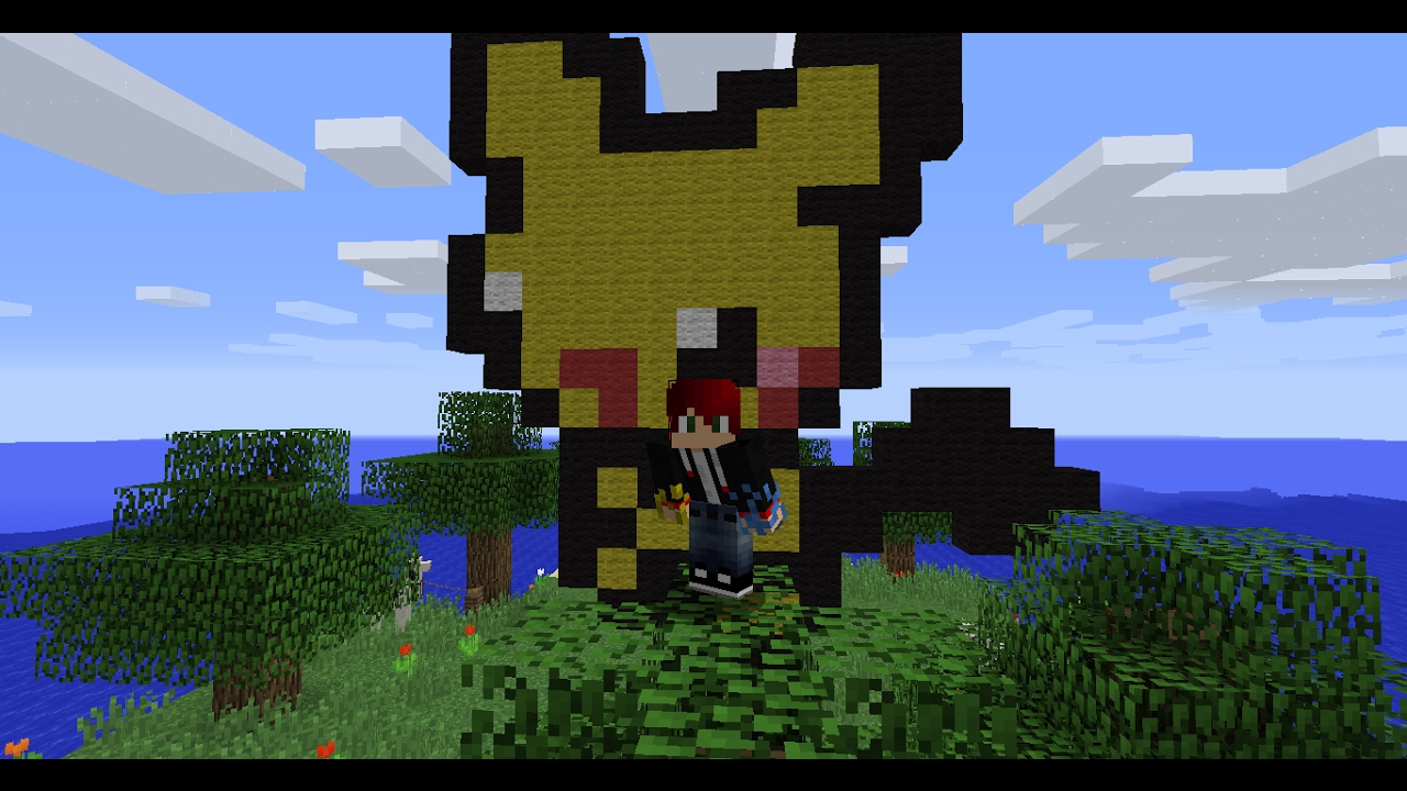 Minecraft | Building pixelated pichu!! - YouTube