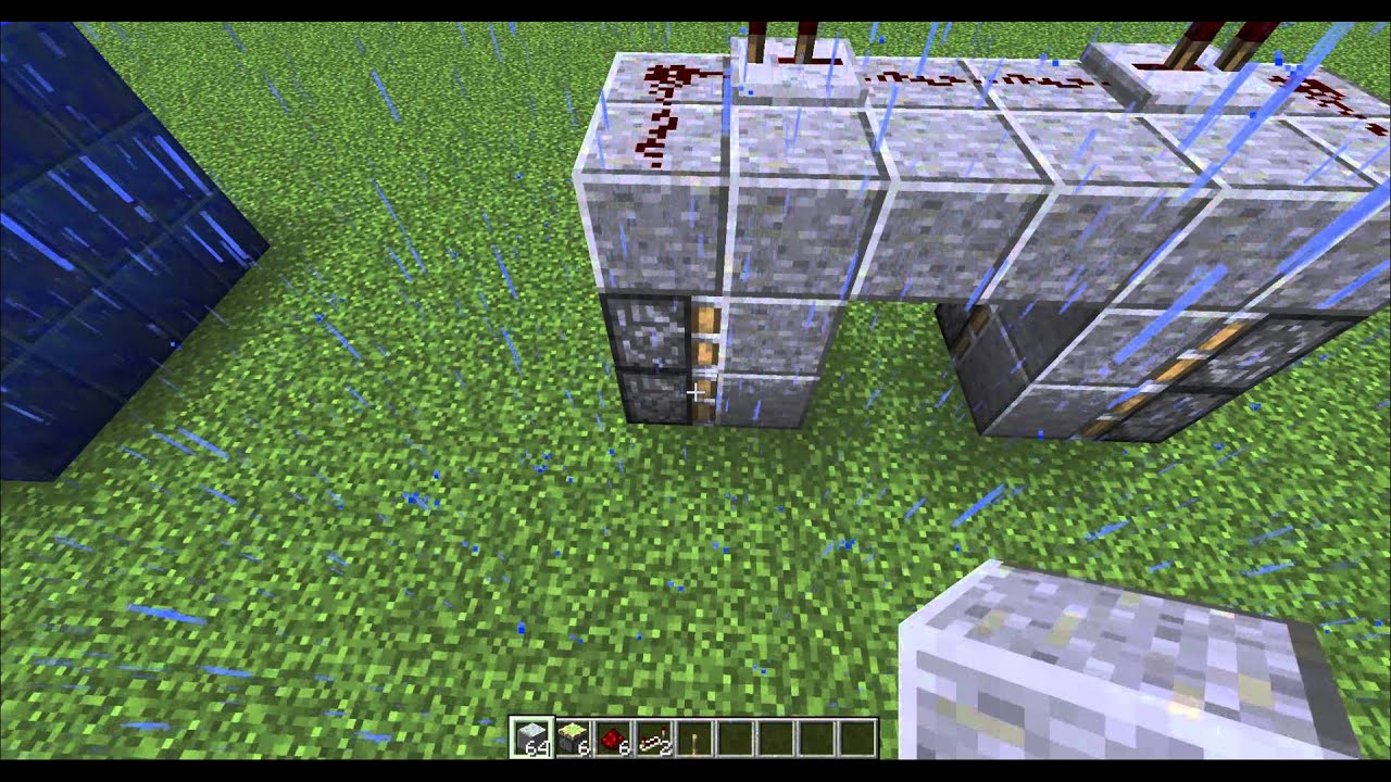 Minecraft - How to do a "Jeb door" (2x2 piston door) - YouTube