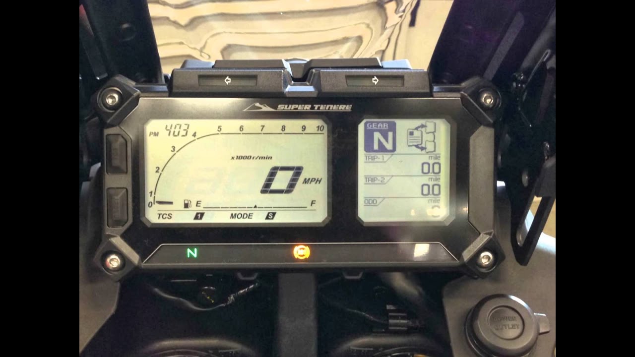 Yamaha Super Tenere 2014 New Dash - YouTube