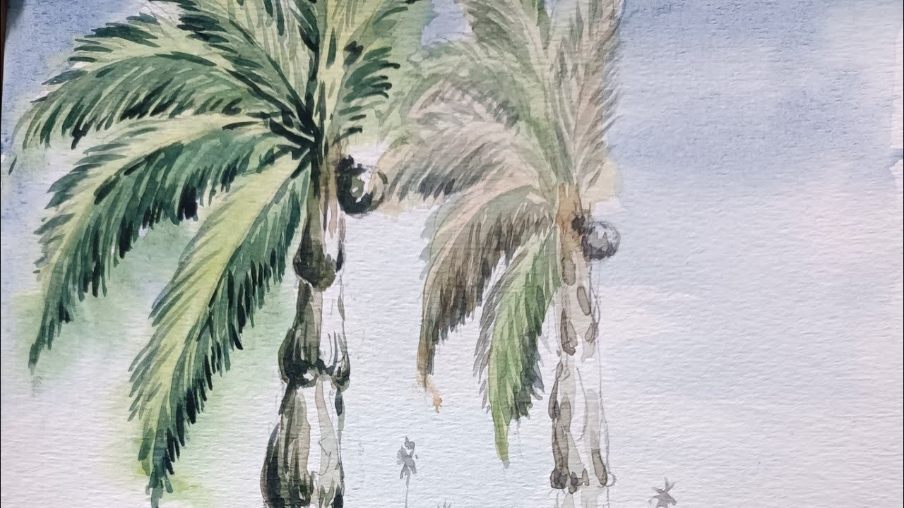 Watercolor Demonstration Village Scenery 😍 | Ahana Basu Arts - YouTube