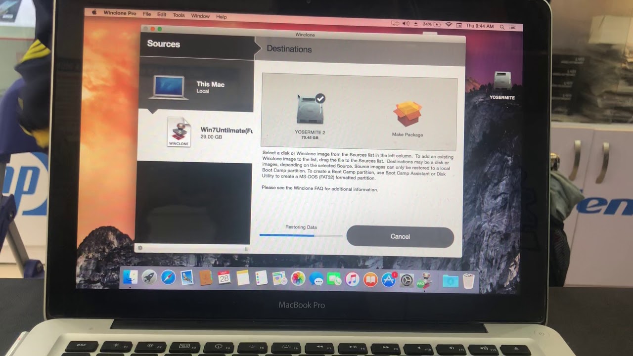 Hướng dẫn cài win cho mac bằng winclone - NTĐ - YouTube