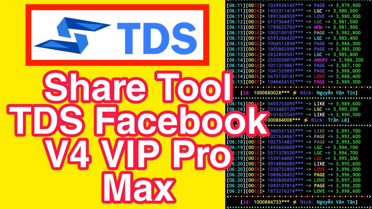 Share Tool Tds Facebook V4 Tăng Sub Facebook, TikTok, Instagram Miễn ...