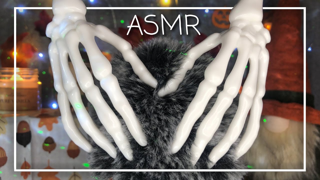 ASMR Tingly Crinkle Sounds / Fluffy Skeleton Brushing! 🍂💀 (No Talking ...